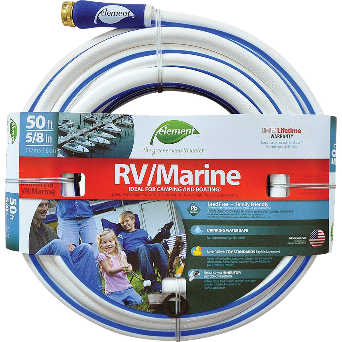 Element™ Marine & RV Water Hoses, PVC, 5/8" dia. x 50' — shopSafety.ca