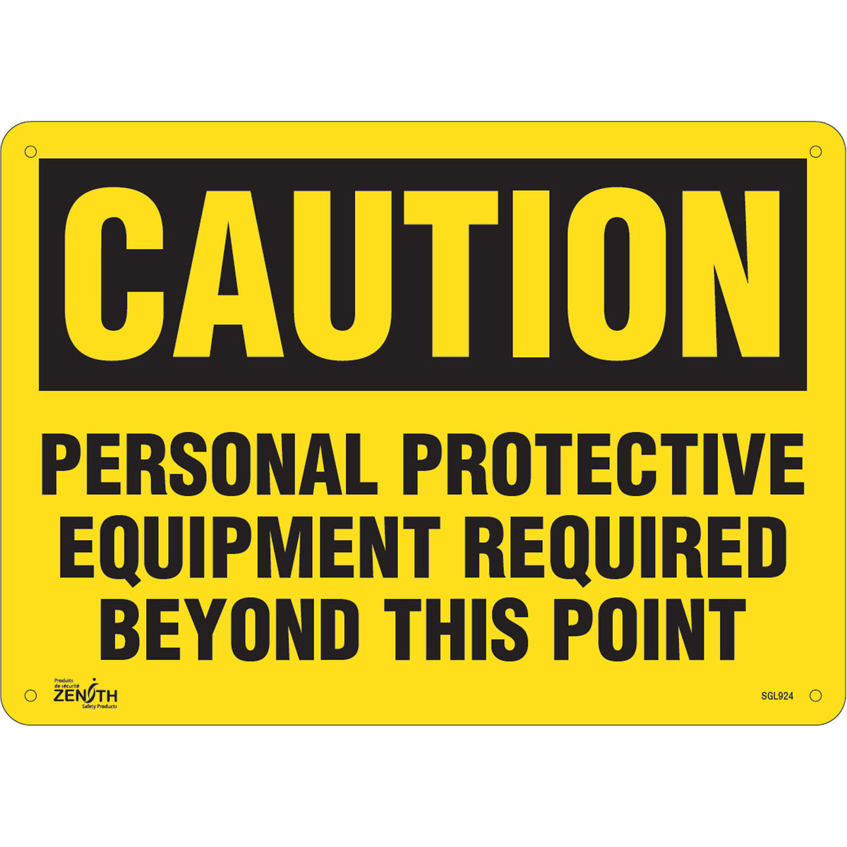 "Personal Protective Equipment Required" Sign, 10" x 14", Aluminum, En ...