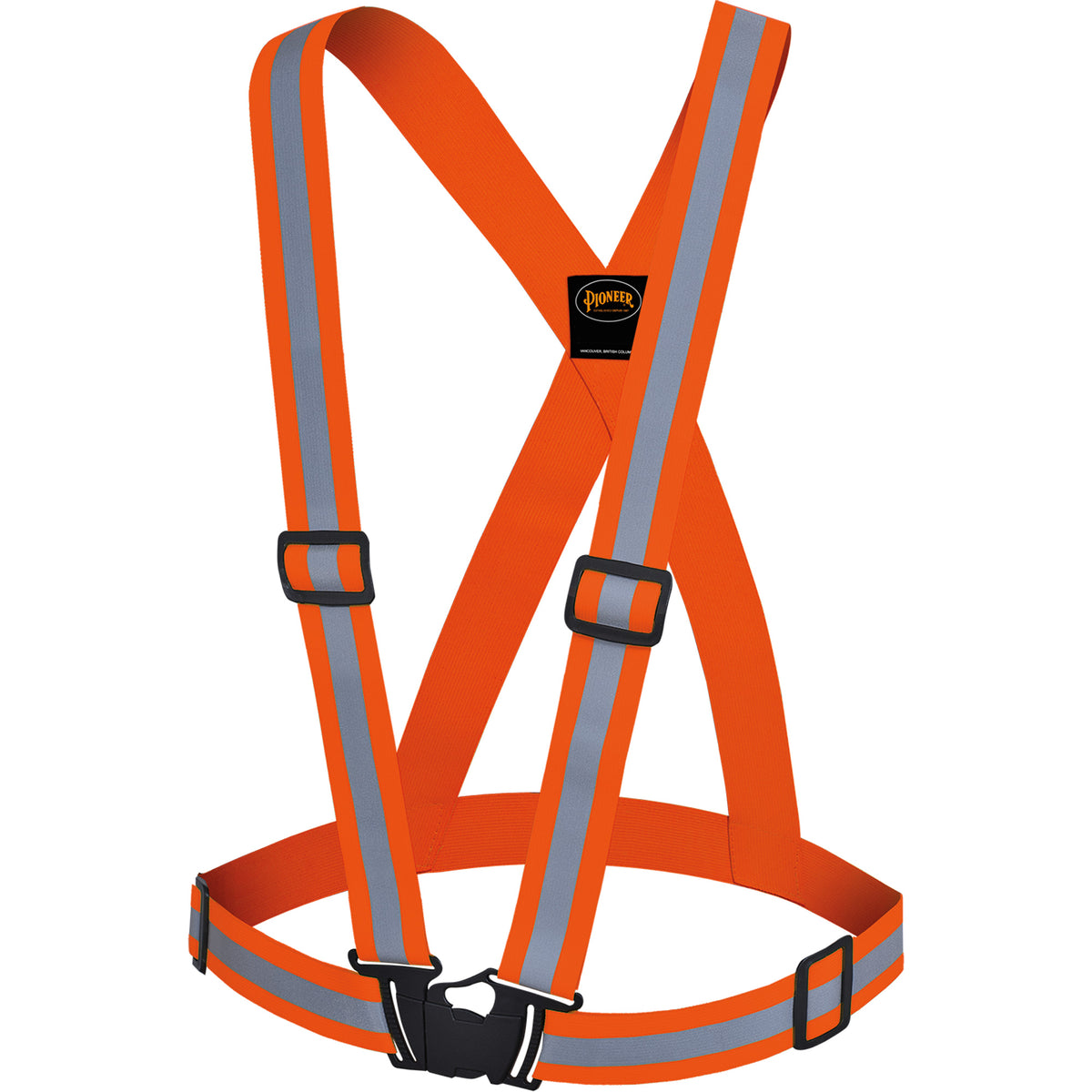 5496 High-Visibility Safety Sash, High Visibility Orange, Silver Refle ...