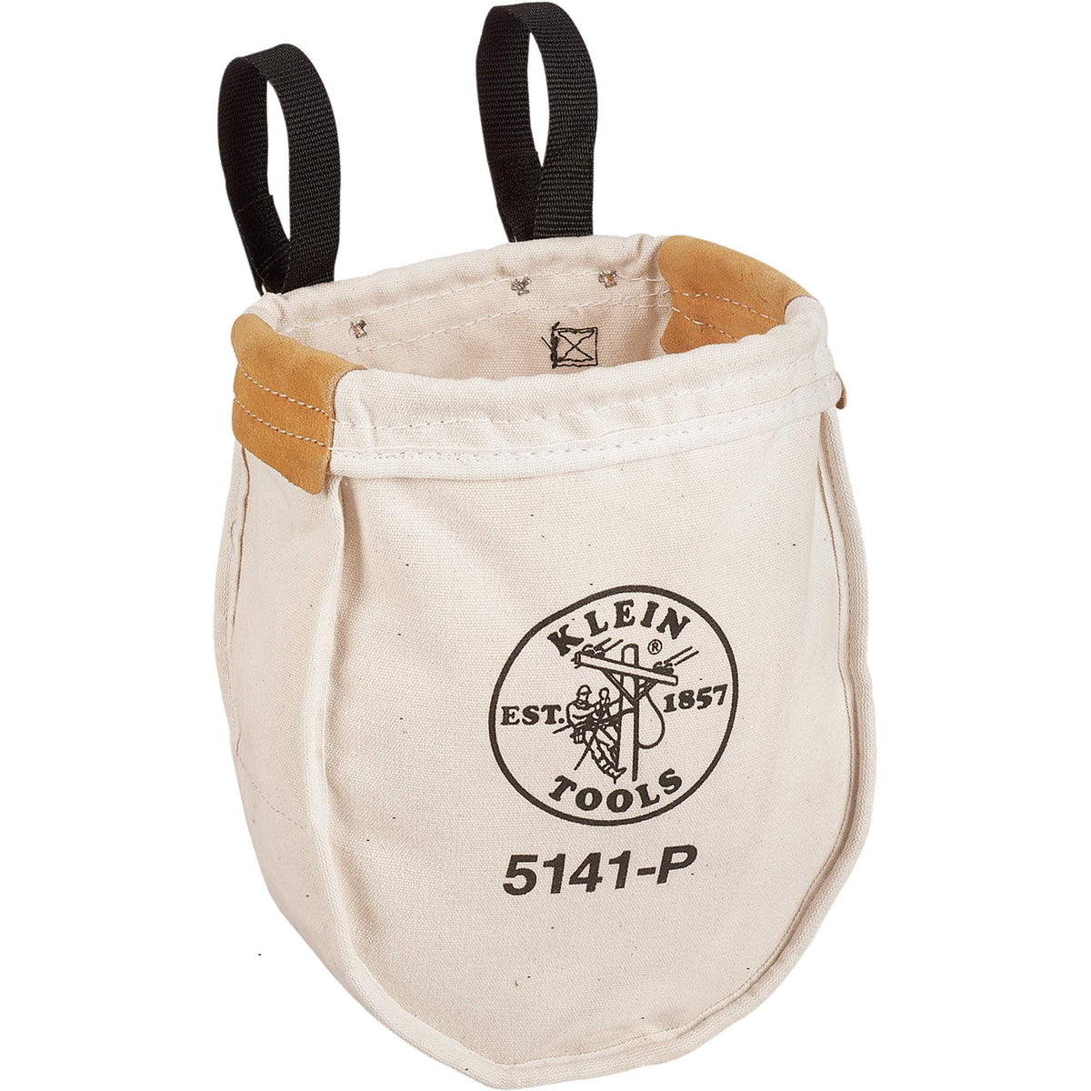 Utility tool Bag with Loop Connection, Canvas, 2 Pockets, Beige/Black ...