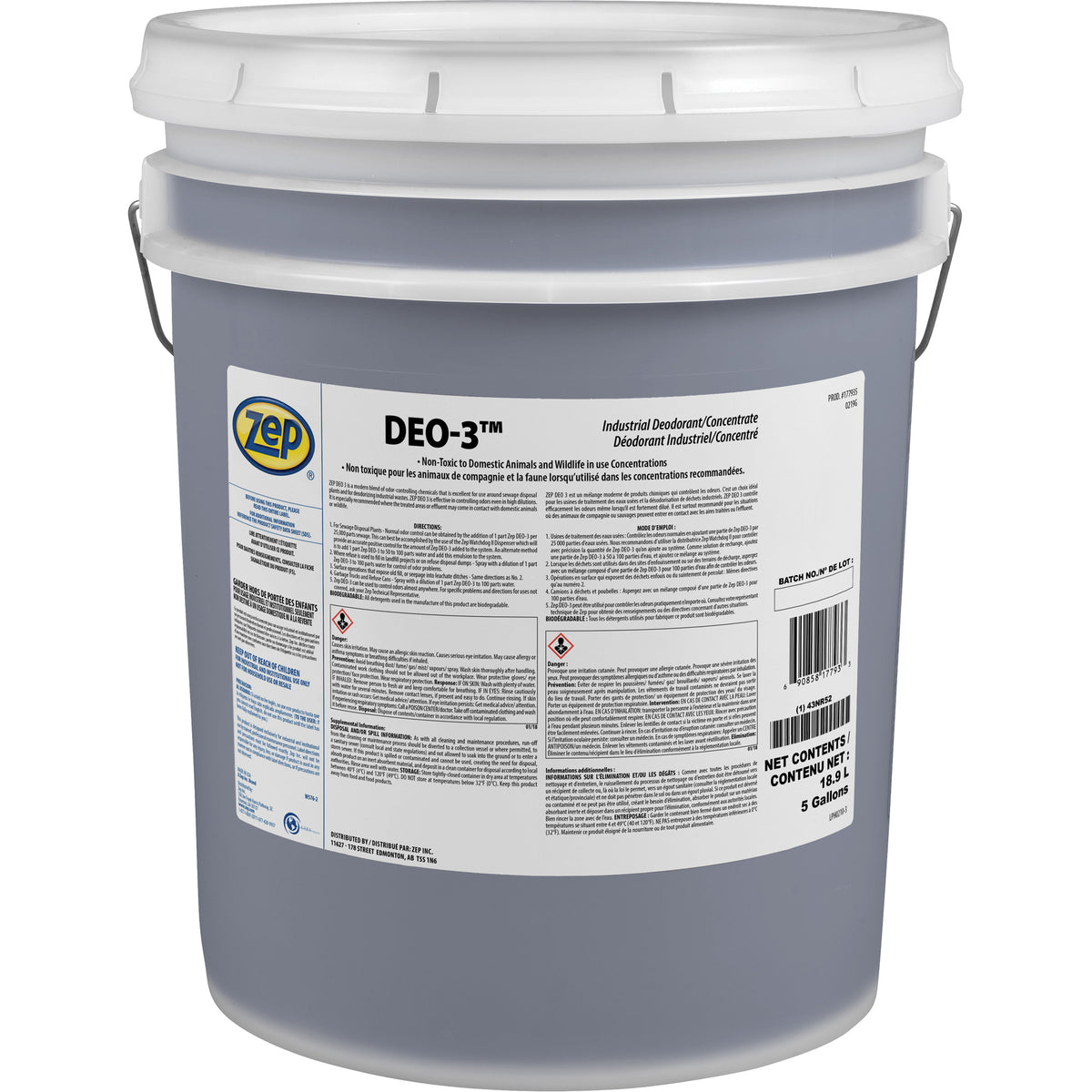 Deo-3™ Industrial Deodorizer, 5 gal., Pail — shopSafety.ca