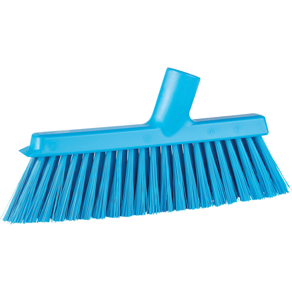 Dustpan Broom with Angled Thread, Medium Bristles, 10", Polyester, Blu ...