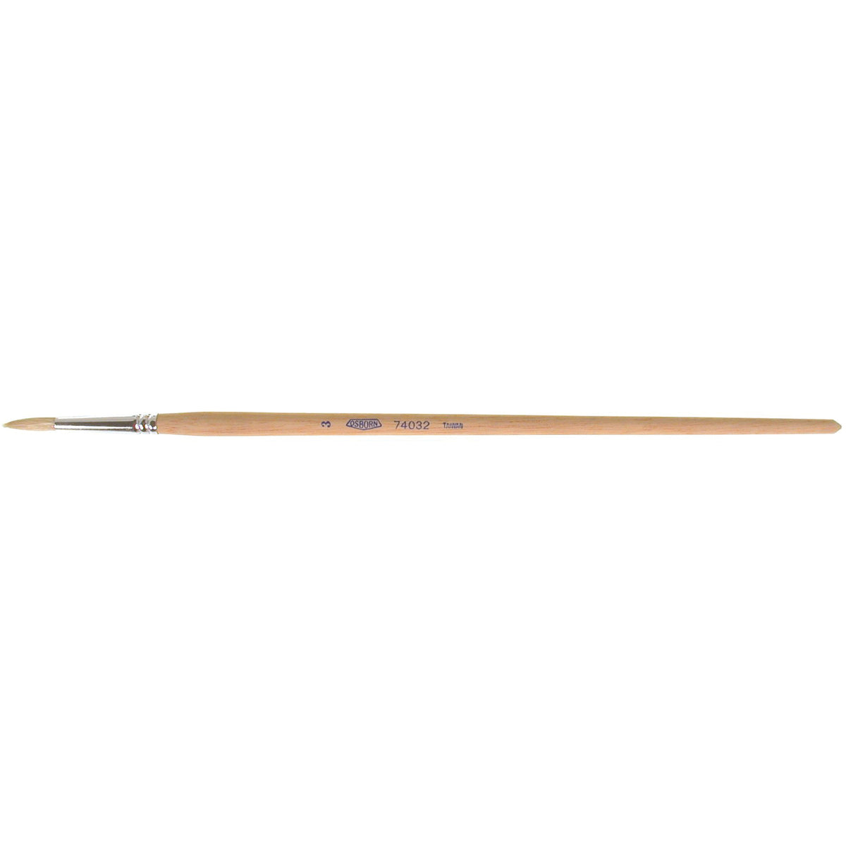 Pure White Bristle Round Marking Paint Brush, 3/16" Brush Width, White ...