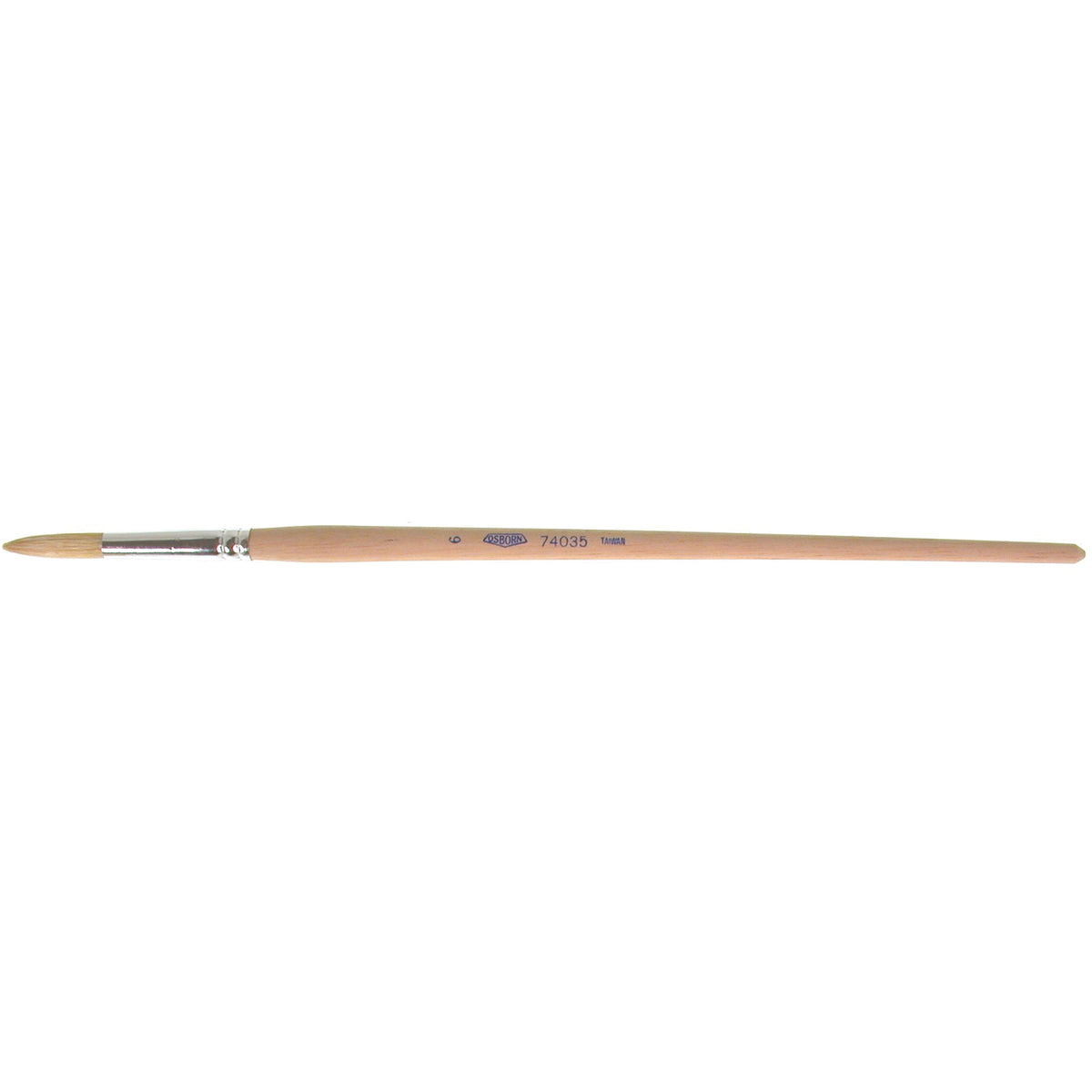 Pure White Bristle Round Marking Paint Brush, 9/32" Brush Width, White ...