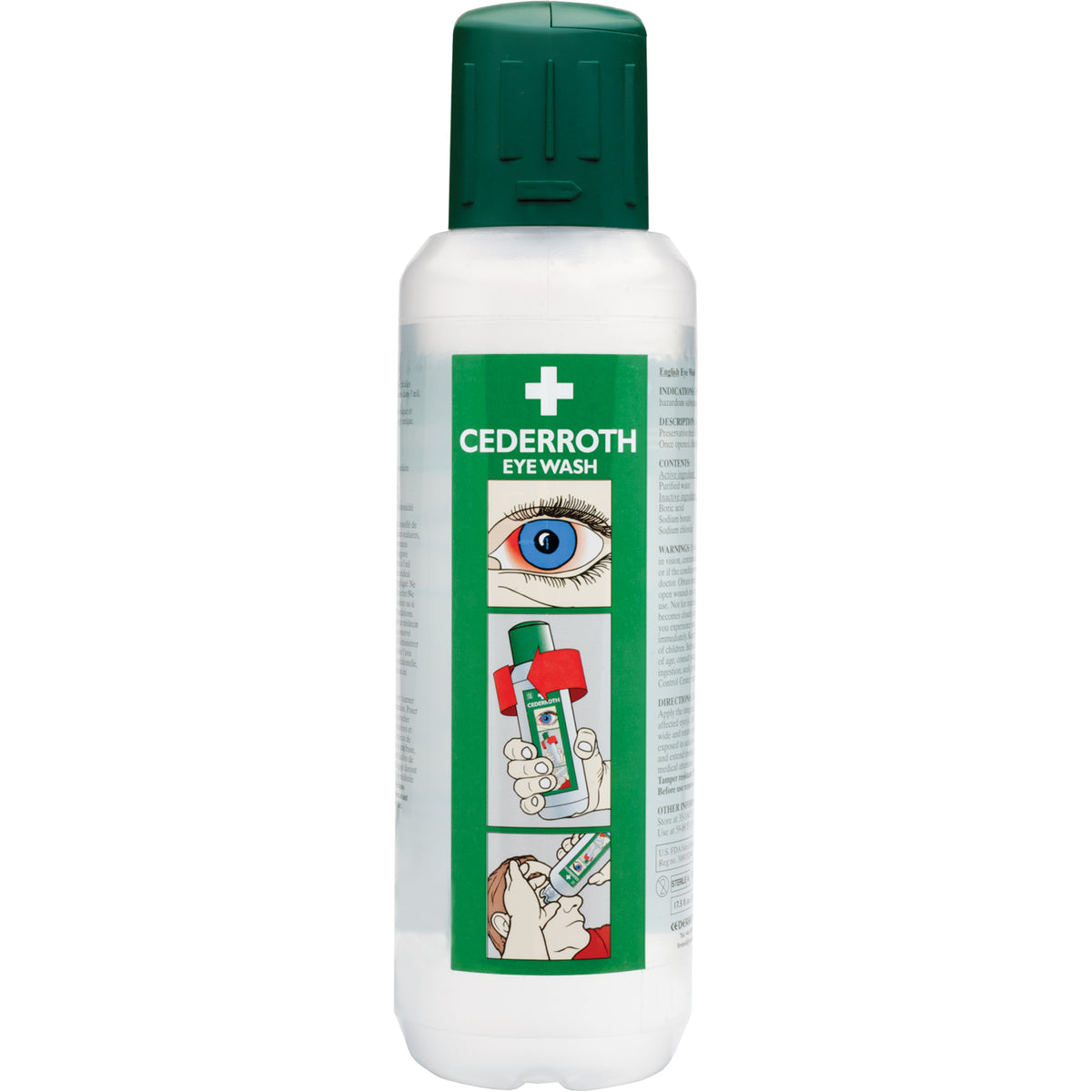Cederroth Eyewash Solution, Full Bottle, 500 ml — shopSafety.ca