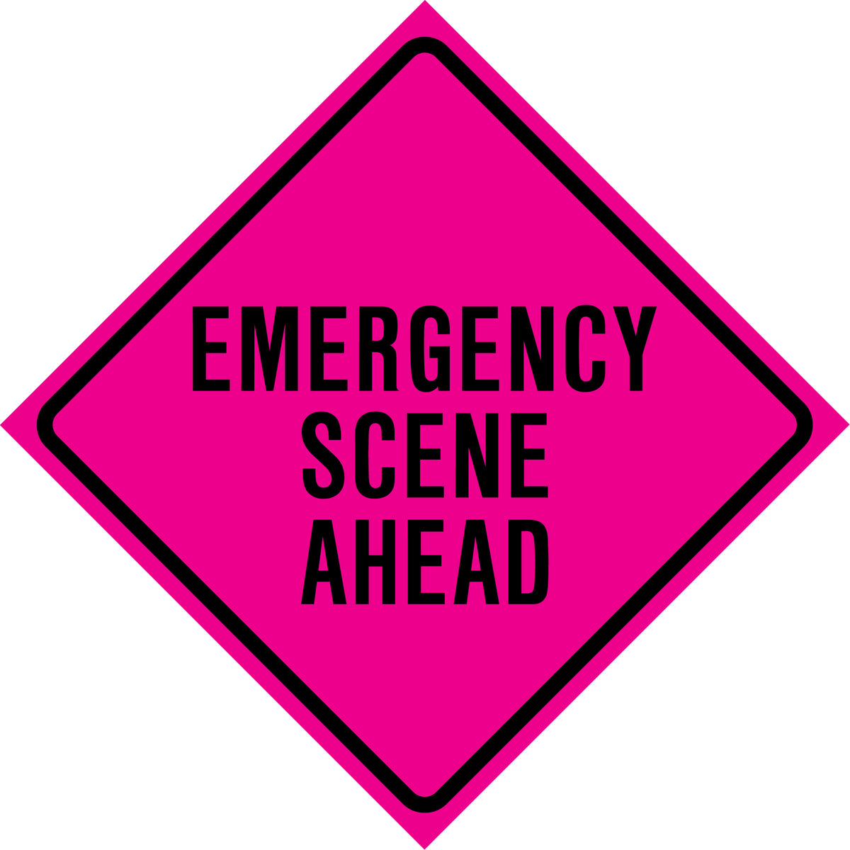 "Emergency Scene Ahead" Roll-Up Traffic Sign — shopSafety.ca